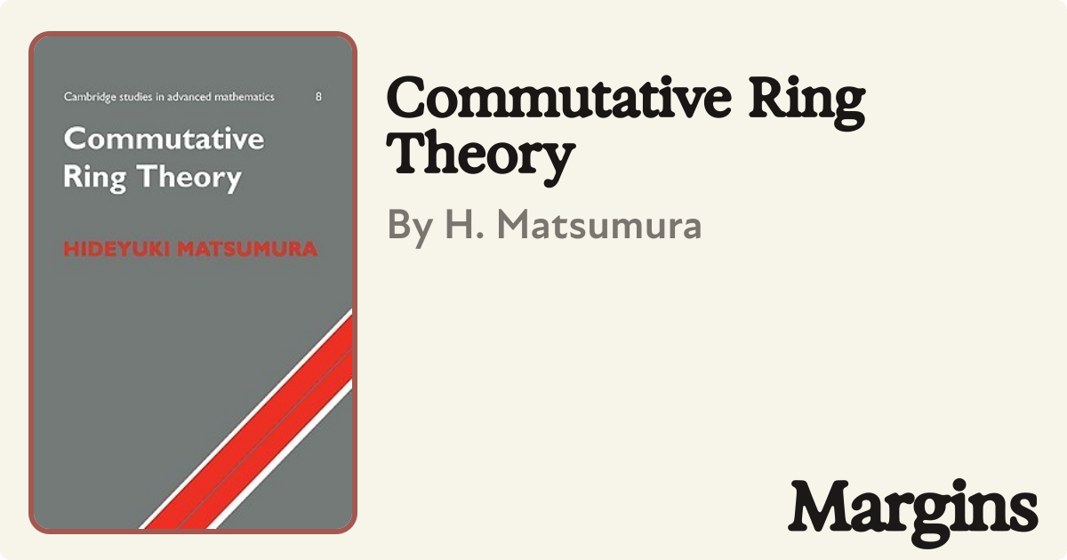 Commutative Ring Theory