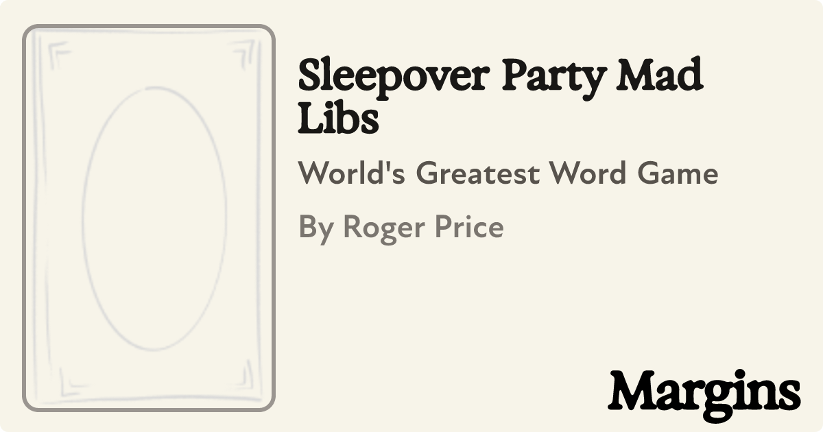 Sleepover Party Mad Libs